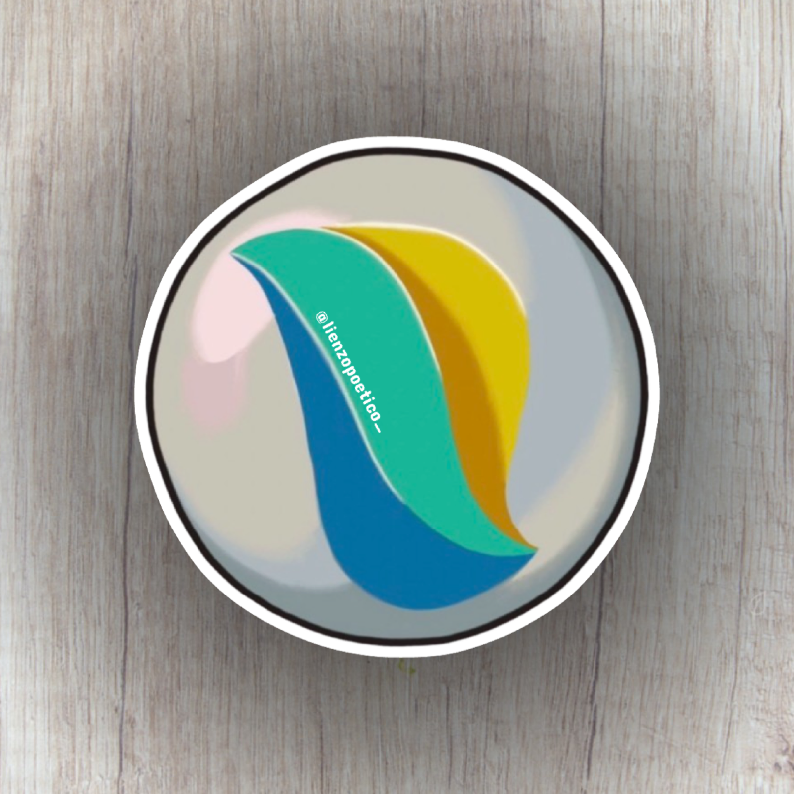 Sticker de Canica – Lienzo Poético